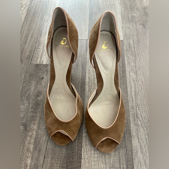 house of dereon | Shoes | House Of Dereon Fendi Style Peep Toe Tan Pink ...